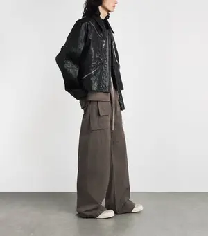 Rick Owens Leather Heizer Mac Jacket