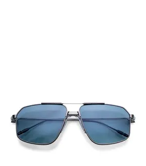JACQUES MARIE MAGE Metal Jagger Sunglasses - Silver