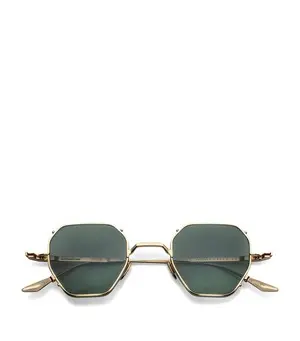 JACQUES MARIE MAGE Titanium Verlaine Sunglasses - Green