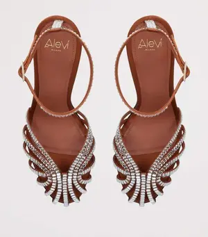 ALEVI MILANO Penelope Xtal Heeled Sandals - Brown