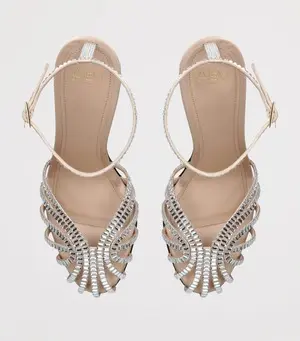 ALEVI MILANO Penelope Xtal Heeled Sandals - Silver