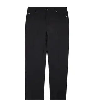 Emporio Armani Cotton Cargo Trousers - Black