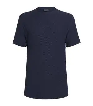 Emporio Armani Textured T-shirt - Blue