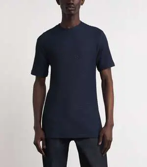 Emporio Armani Textured T-shirt - Blue