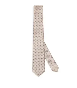 Emporio Armani Silk Jacquard Tie - Beige