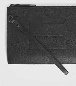 Emporio Armani Leather Logo Pouch