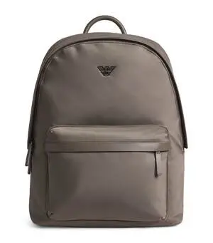 Emporio Armani Logo Backpack - Brown