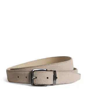 Emporio Armani Leather Belt - Beige