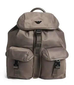 Emporio Armani Logo Backpack - Brown