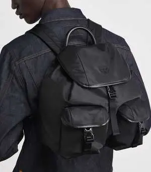 Emporio Armani Logo Backpack - Black