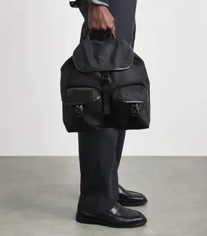 Emporio Armani Logo Backpack - Black
