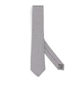Emporio Armani Silk Jacquard Neck Tie - Grey