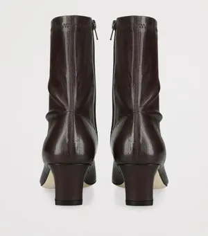 Staud Leather Wally Sock Ankle Boots