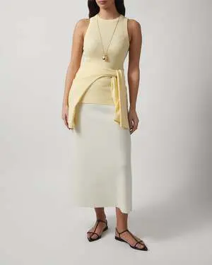LISA YANG Amya Tank - Light Yellow