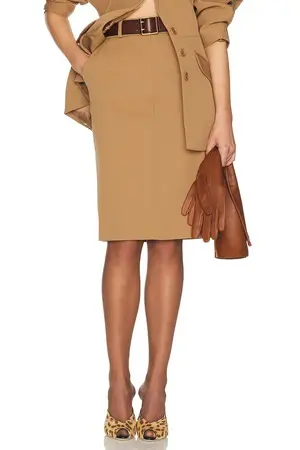 HELSA Pencil Skirt In Tan - Camel