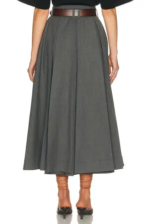 HELSA Wool Blend Pleated Skirt