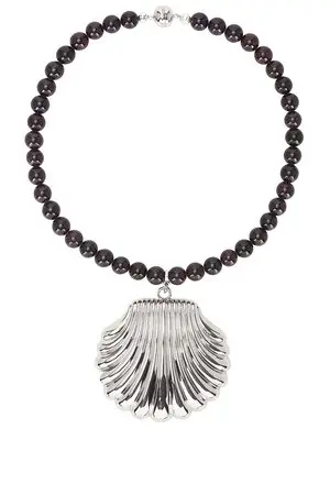JULIETTA Holbox Necklace In Metallic Silver - Silver & Wine