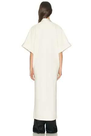 HELSA The Magda Dress In Thick Crepe - Ivory