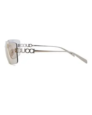 Gucci Block Bending Rectangular Sunglasses