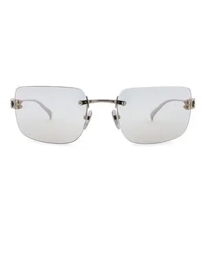Gucci Block Bending Rectangular Sunglasses