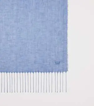 Max Mara Linen Fringe-trim Scarf