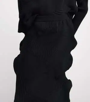 Issey Miyake Kone Kone Knit Skirt - Black