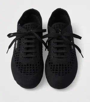 Prada Cotton Crochet Collapse Sneakers