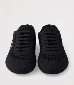 Prada Cotton Crochet Collapse Sneakers