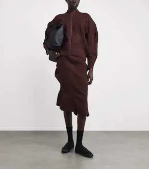 Issey Miyake Kone Kone Knit Skirt - Brown