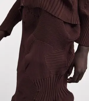Issey Miyake Kone Kone Knit Skirt - Brown
