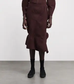 Issey Miyake Kone Kone Knit Skirt - Brown
