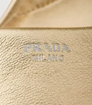 Prada Leather Platform Sandals - Metallic