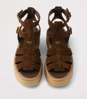 Prada Suede Gladiator Sandals
