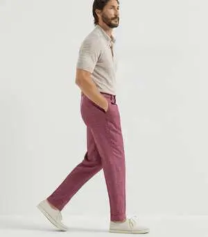 Brunello Cucinelli Wool-blend Hopsack Tailored Trousers - Red