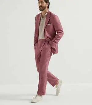 Brunello Cucinelli Wool-silk-linen Deconstructed Blazer