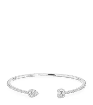 Messika My Twin White Gold And Diamond Bangle