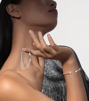 Messika My Twin White Gold And Diamond Bangle