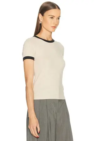 Enza Costa Cotton Classic Ringer Tee