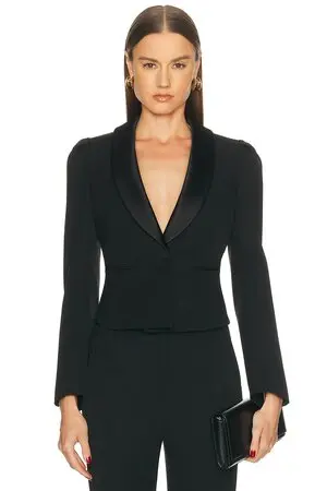 Alexander McQueen Puff Sleeve Cropped Jacket