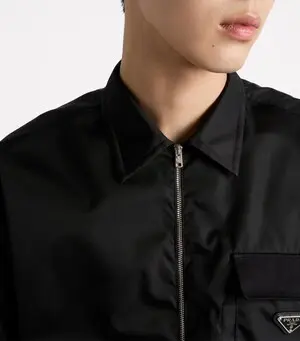 Prada Re-nylon Zip-up Oversized Shirt