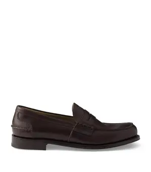 Prada Leather Loafers - Brown