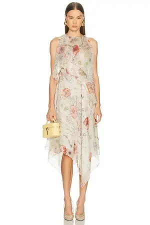 Alexander McQueen Ruffled Day Dress - Ivory
