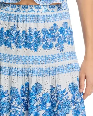 Aqua Boarder Midi Skirt