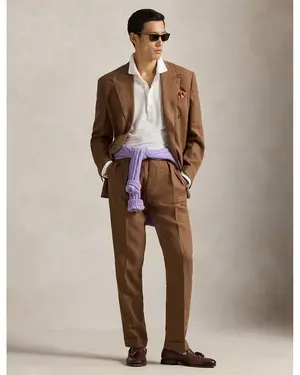 Polo Ralph Lauren Pleated Linen Trousers