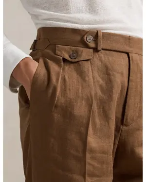 Polo Ralph Lauren Pleated Linen Trousers