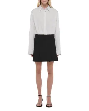 Helmut Lang Gab Wool Skirt
