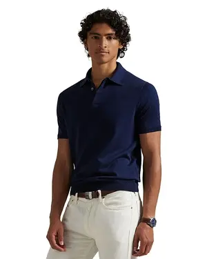 Polo Ralph Lauren Short-sleeve Knit Polo Sweater - Blue