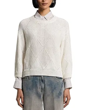 Peserico Diamond Pattern Sweater