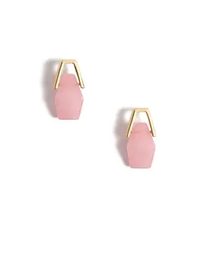 La DoubleJ Portal Earrings - Solid Pink