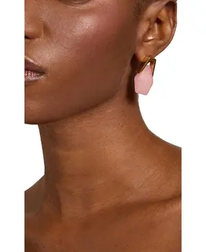 La DoubleJ Portal Earrings - Solid Pink